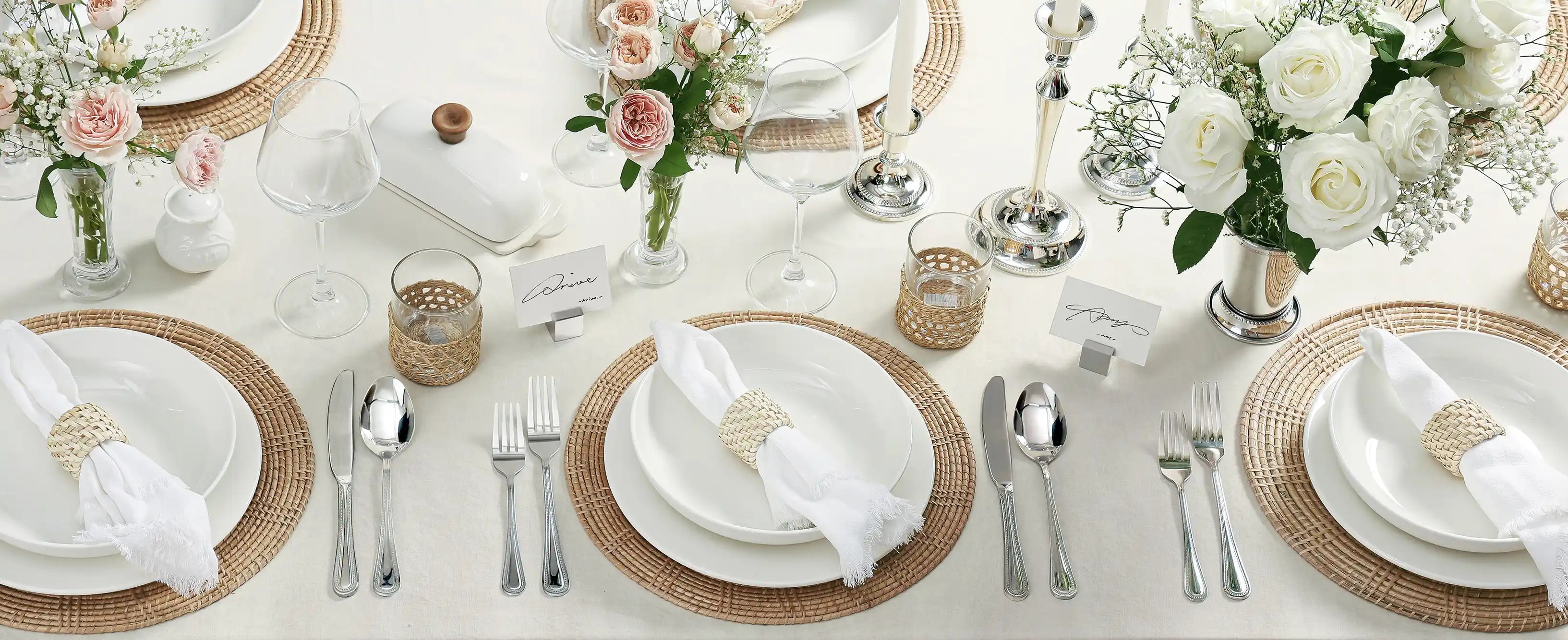 Wedding White Dinnerware Sets | Dowan®