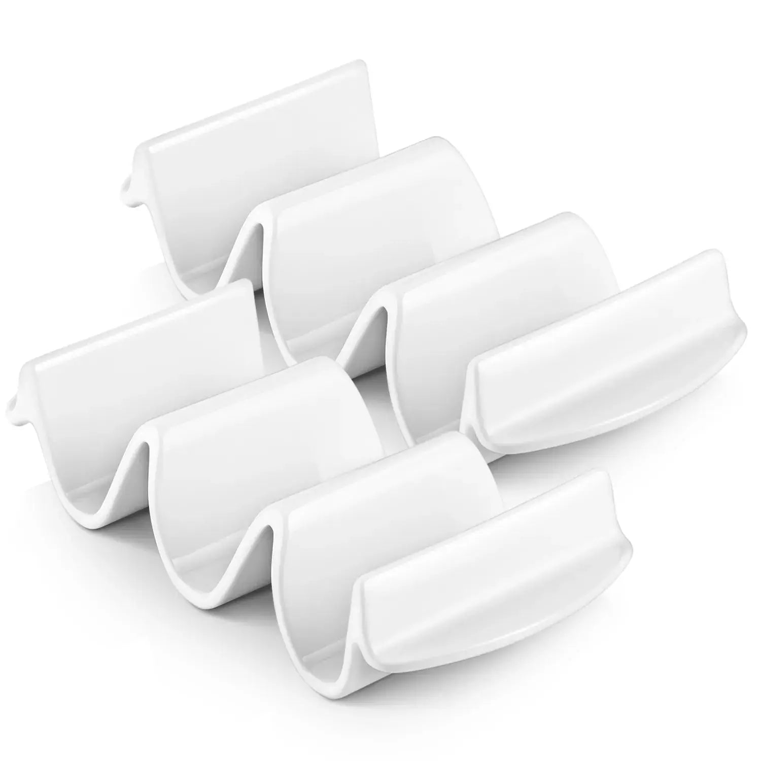 White Ceramic Taco Holder Set | Dowan®